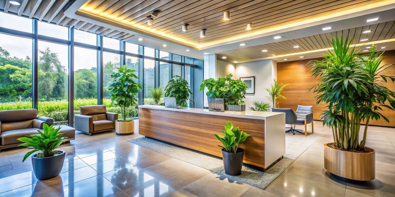Stunning Modern Office Lobby Reception Area a Design for Professional ...