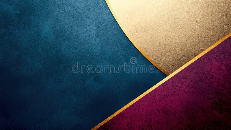 Sophisticated Overlay of Rich Textures in Gold, Blue, and Red Shapes ...