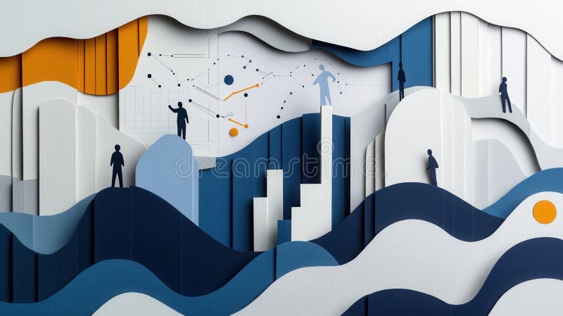 Sophisticated Paper Art Showcasing Political Analysis with Layered Cut ...