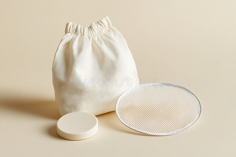 Minimalist Beige Product Mockup Eco-Friendly Cotton Bag, Round Pod ...