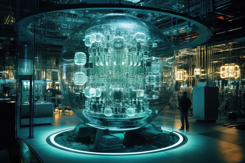 Sophisticated Quantum Computing Laboratory with Intricate Machinery and ...