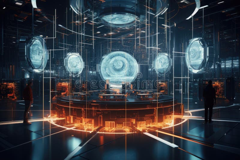 Sophisticated Quantum Computing Laboratory with Intricate Machinery and ...