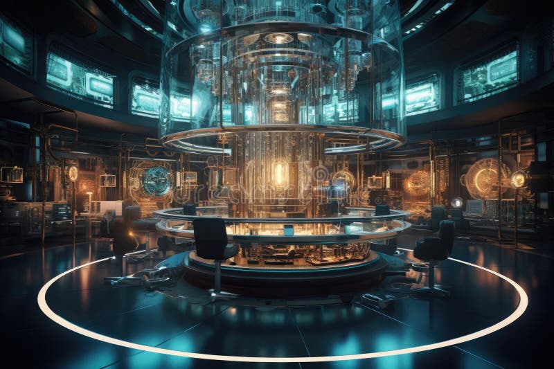 Sophisticated Quantum Computing Laboratory with Intricate Machinery and ...