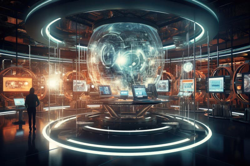 Sophisticated Quantum Computing Laboratory with Intricate Machinery and ...