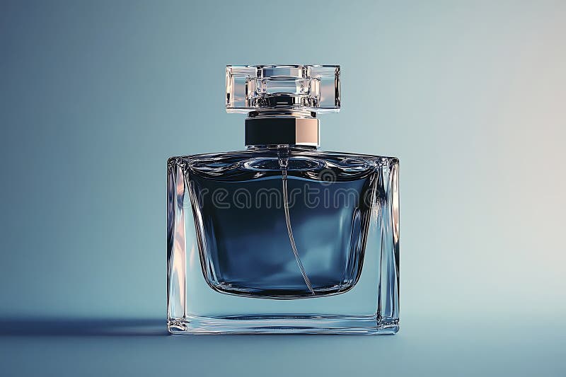 Elegant Perfume Bottle Mockup Luxury Fragrance Design, Blue Background ...