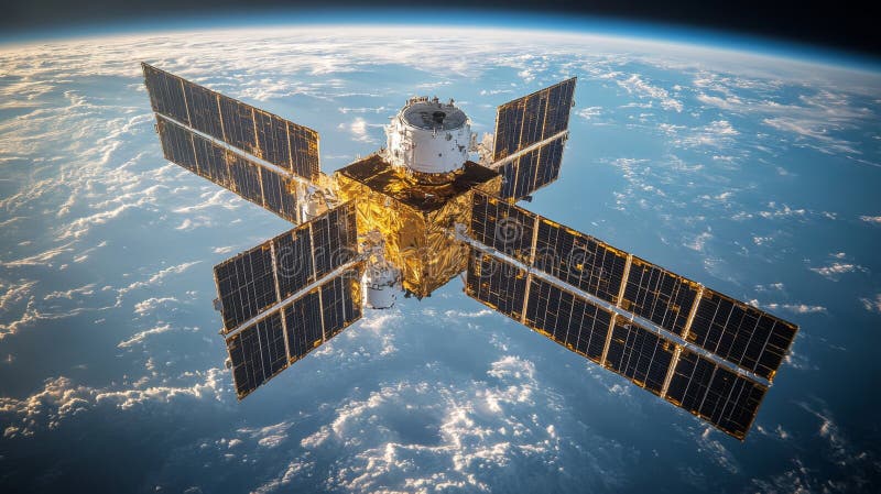 Advanced Spacecraft in Low Earth Orbit Capturing Data and Transmitting ...