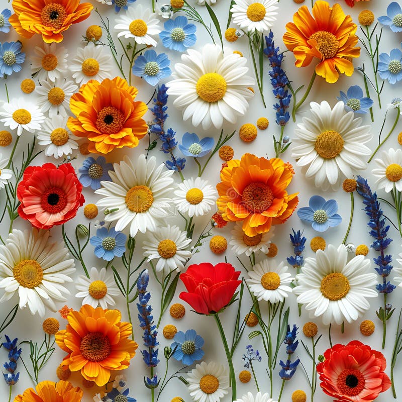 Sophisticated Seamless Pattern with Elegant Flowers and Flowing Lines ...