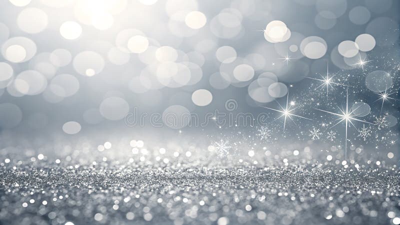 Elegant Silver Glitter Gradient with Soft Bokeh Lights on a Neutral ...