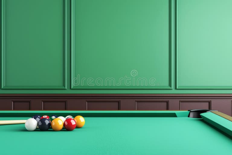 A Sophisticated Space with a Pool Table and High-end Seating. Stock ...