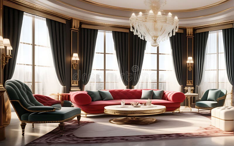 Contemporary Opulence: High-End Room Interior in Elite Class for the ...