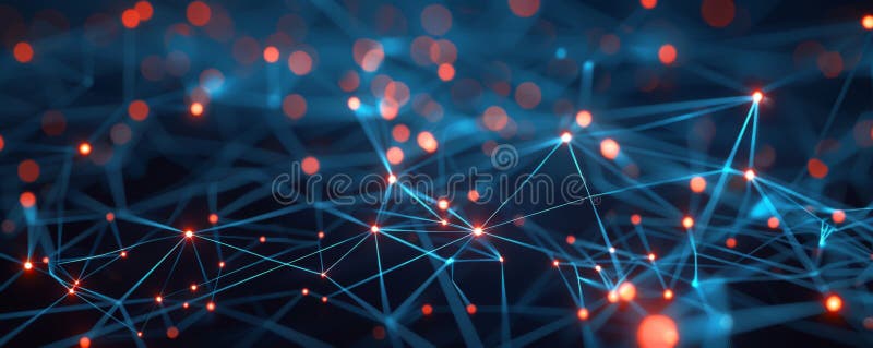 A Sophisticated Technology Illustration Featuring a Square Grid, Lines ...