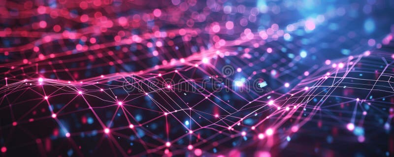 A Sophisticated Technology Illustration Featuring a Square Grid, Lines ...