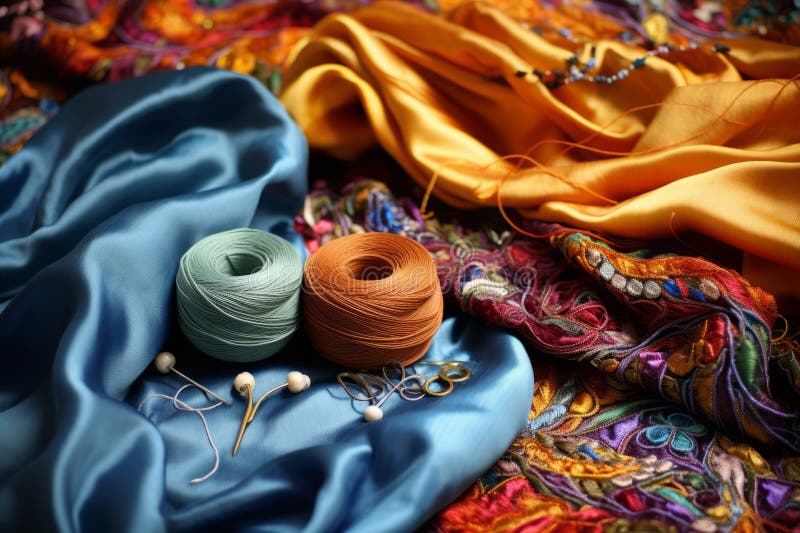 A Sophisticated Textile Composition in Sewing, Created Using a ...