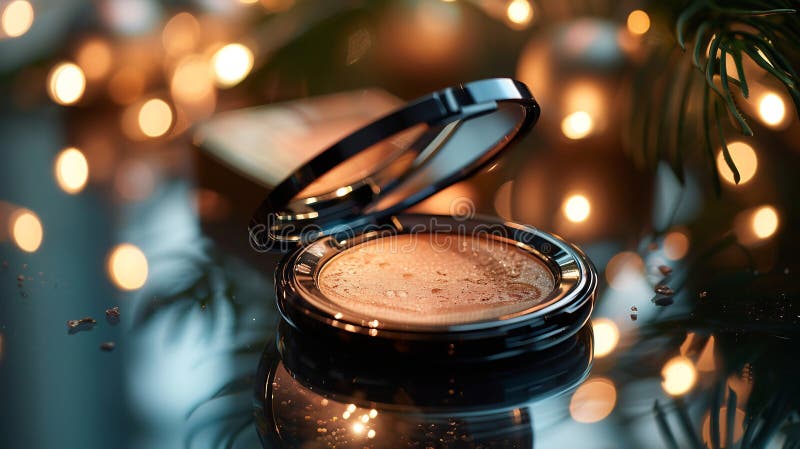 Translucent Powder Compact Puff Applicator Dreamy Glow Stock Photos ...