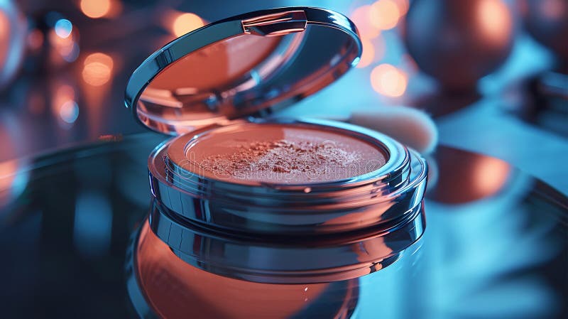 Sophisticated Translucent Powder Compact with Puff & Dreamy Glow Stock ...
