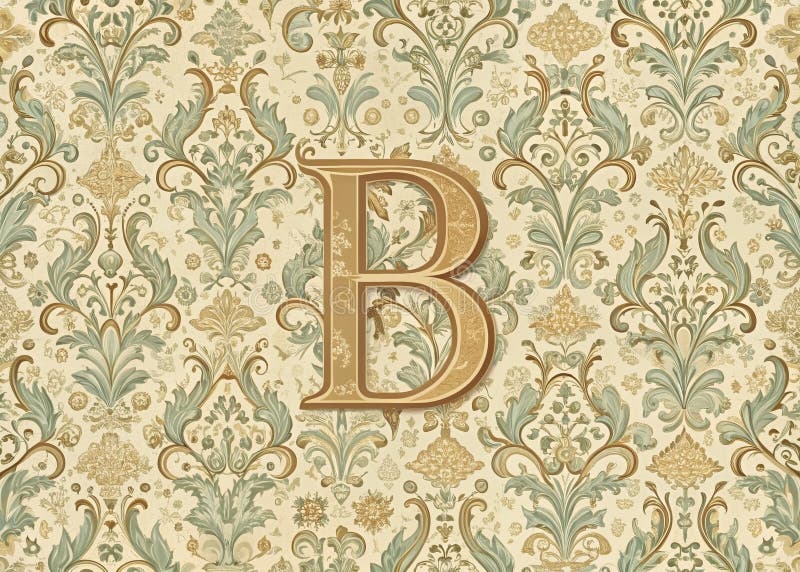 Sophisticated Vintage Letter B Pattern Elegant Design for Backgrounds ...