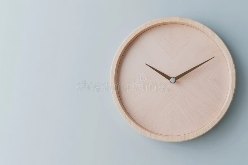 Sophisticated Wall Clock Design Featuring a Wooden Frame and Minimalist ...