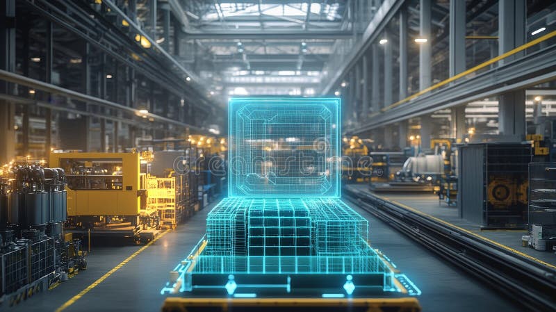 A Sophisticated Warehouse Featuring a Digital Inventory Management ...