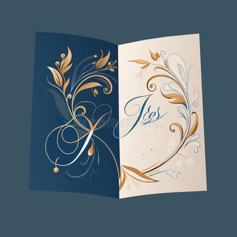 Sophisticated Wedding Invitation Featuring Delicate Gold Calligraphy ...