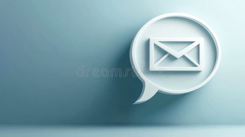 Professional Email Icon in a Sleek Speech Bubble Design on a Corporate ...