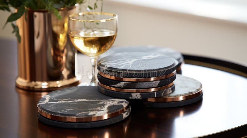 Sophistication Coasters Table Home Stock Illustration - Illustration of ...