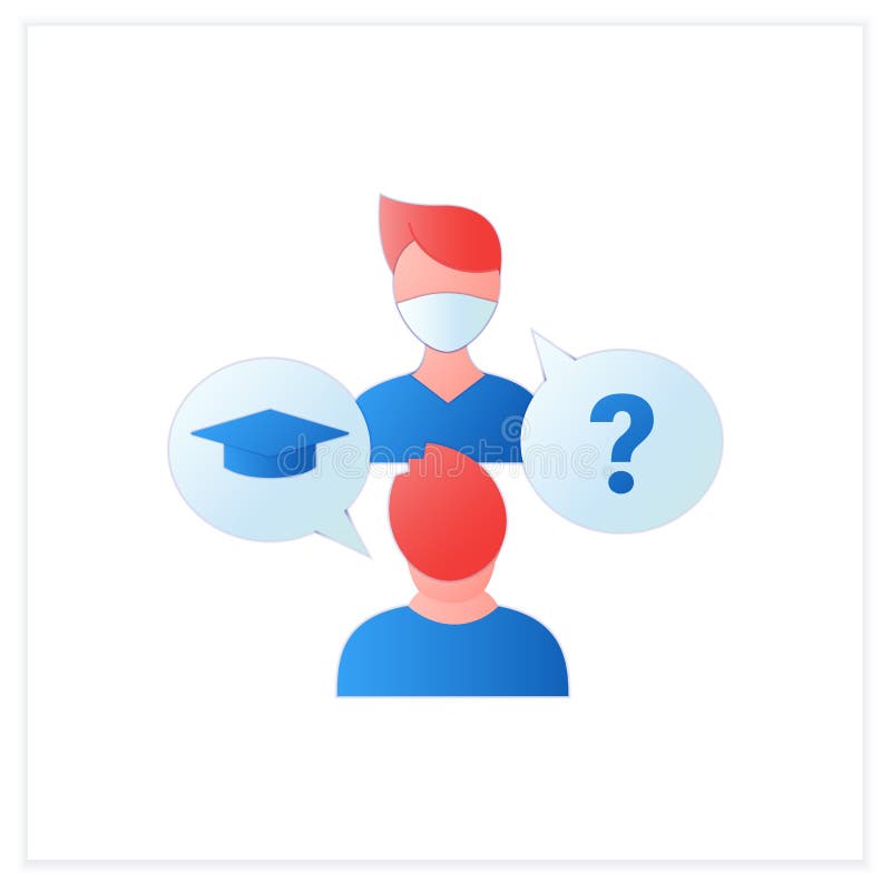 Sophomore flat icon stock vector. Illustration of icon - 213830882