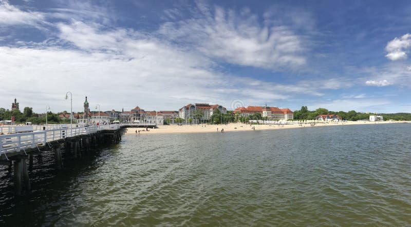 Sopot beach stock photo. Image of beach, europe, panorama - 97805788
