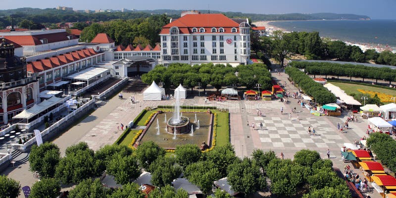Sopot, Polen. Het Toerismecentrum Dichtbij De Baltische Kust ...