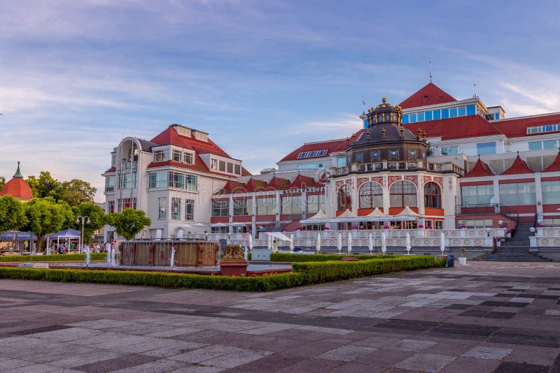 Sopot during Sunset in Poland Editorial Photo - Image of wooden ...