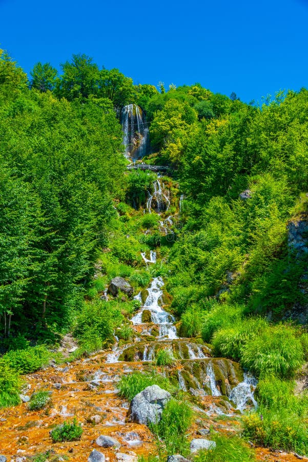 Sopotnica Waterfall in Serbia during a Summer Sunny Day Stock Image ...