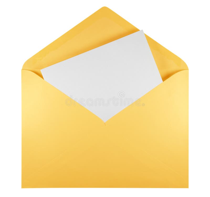 Busta Aperta Bianca - Gialla Immagine Stock - Immagine di busta ...