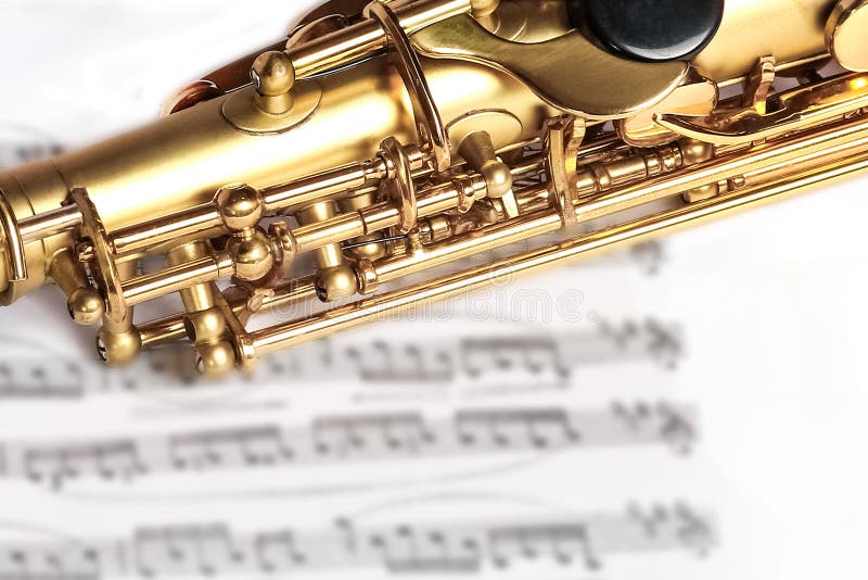 Saxophone on White Background Stock Photo - Image of single, white ...