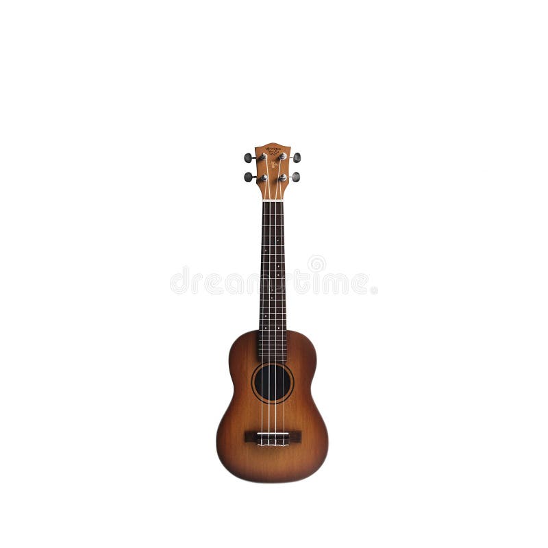 Soprano Ukulele on Black Background Musical Instrument on Transparent ...
