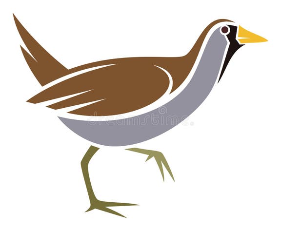 Sora stock vector. Illustration of wader, style, simplicity - 32783461