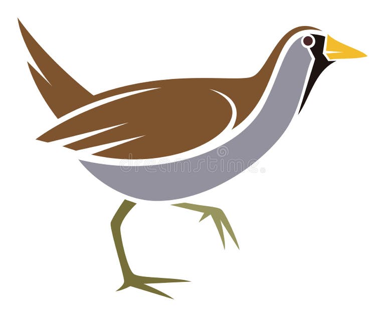 Sora stock vector. Illustration of wader, style, simplicity - 32783461