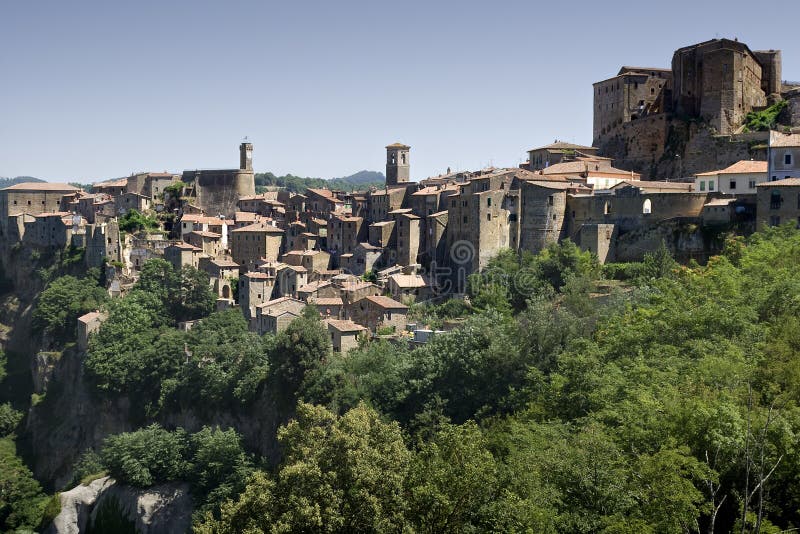 Sorano (Italy) stock photo. Image of tower, house, tuscany - 23177906