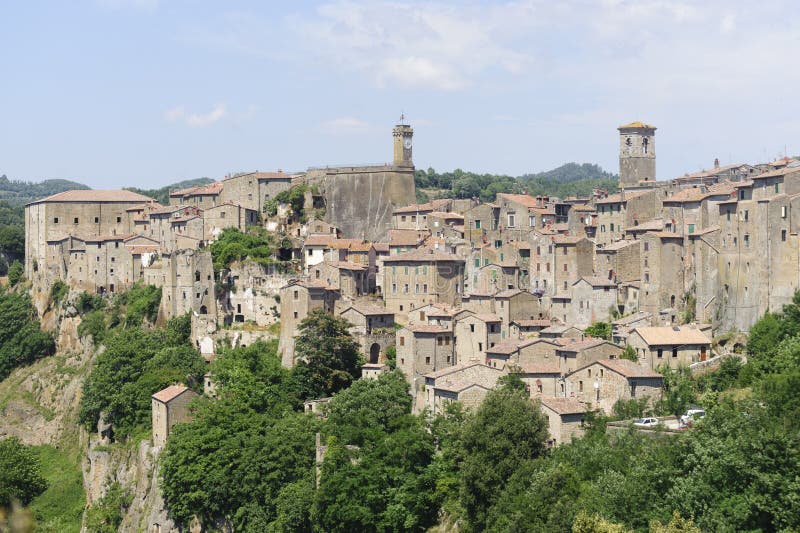 Sorano (Tuscany, Italy) stock image. Image of cityscape - 22788465