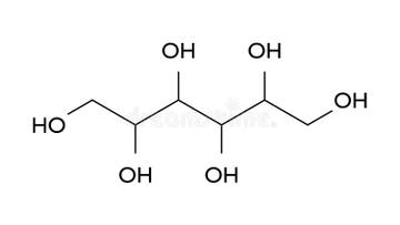 Sorbitol Molecule, Structural Chemical Formula, Ball-and-stick Model ...