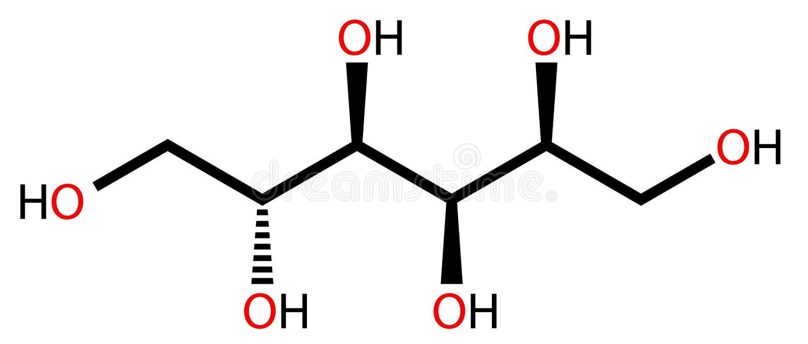 Sorbitol Molecular Structure Stock Illustration - Illustration of ...