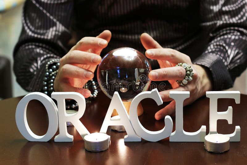 Sorcerer Hands Over a Transparent Crystal Ball Fortune-telling for ...