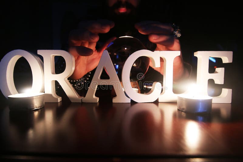 Sorcerer Hands Over a Transparent Crystal Ball Fortune-telling for ...