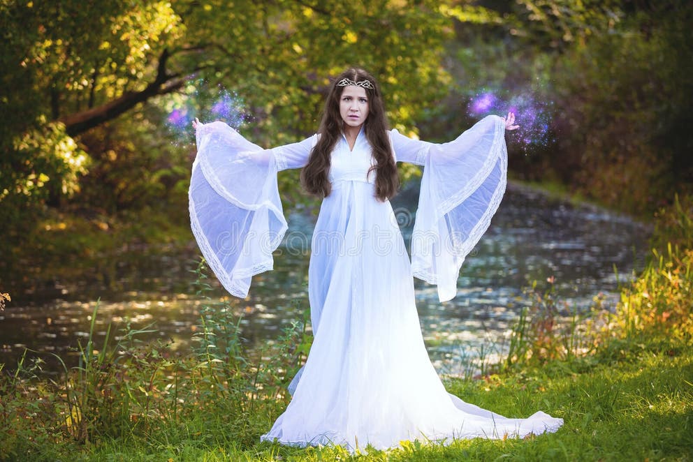 Sorcerer practicing magic stock image. Image of dress - 102270629