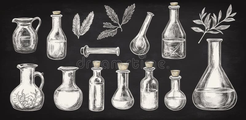 Sorcerous Potion Creation Alchemy Design Against a Dark Canvas Stock ...