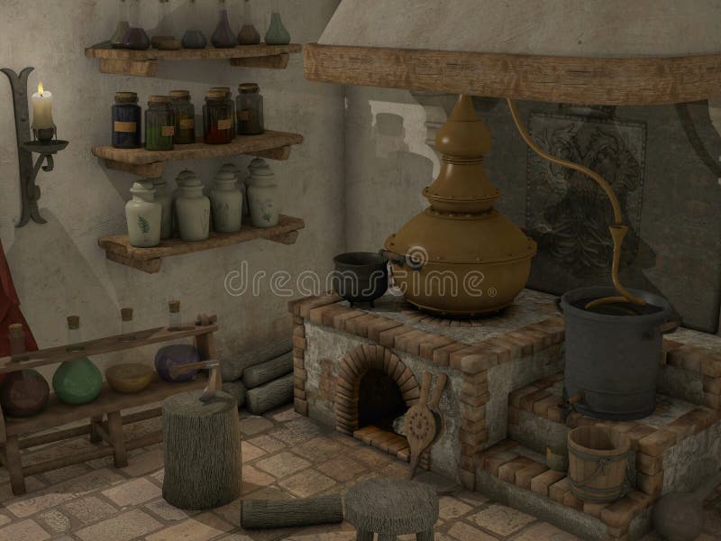 Sorcery Room stock illustration. Illustration of horror - 41450685