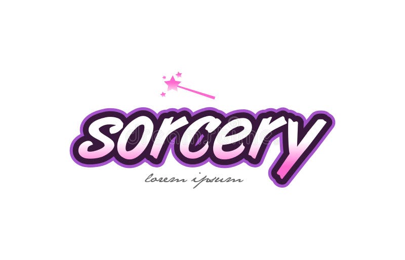 Sorcery Word Text Logo Icon Design Concept Idea Stock Vector ...