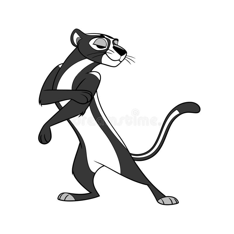 Sore Cheetah Dancing Vector Illustration Stock Image - Illustration of ...