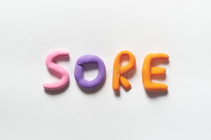 Sore Formed of Colored Plasticine. Stock Image - Image of help, sore ...