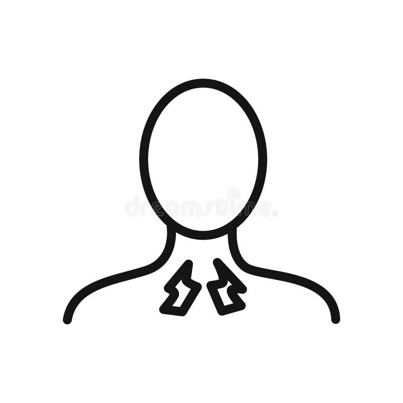 Sore Throat Icon Linear Vector Graphics Sign Stock Illustration ...