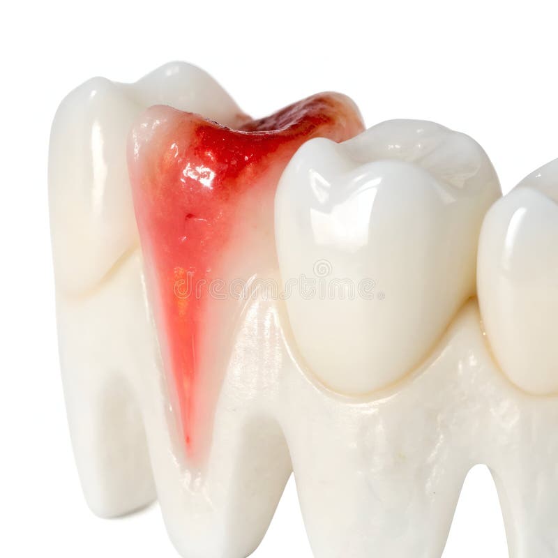 Sore Tooth Amidst Healthy Teeth Isolated on White Background Stock ...