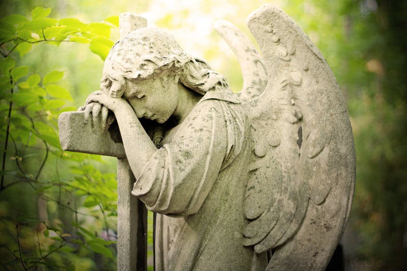 Sorgen arkivfoto. Bild av sorgsenhet, kristen, vingar - 44530150